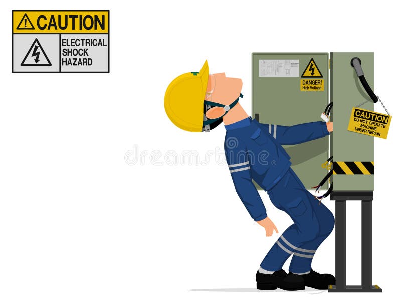 Electrical shock stock vector. Illustration of damaged - 26649429