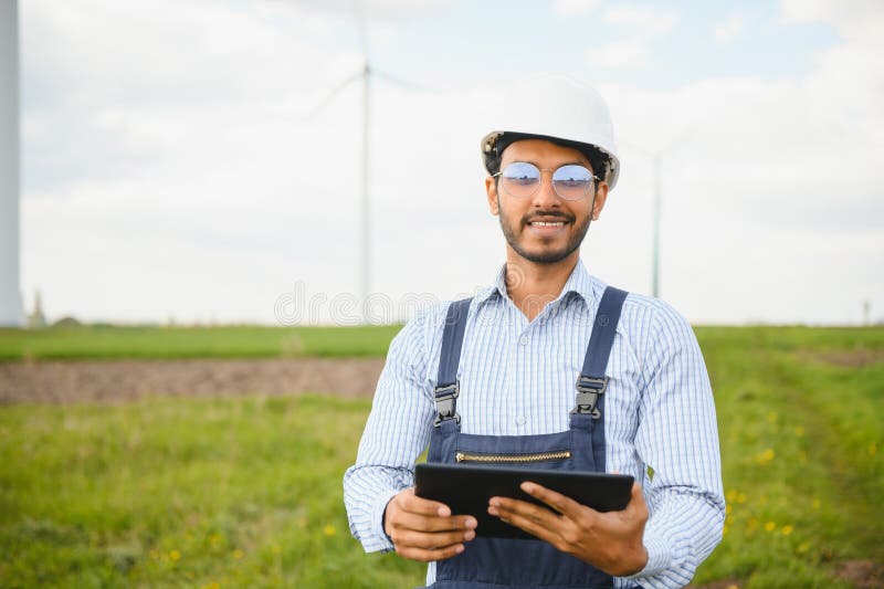 Worker Inside Sustainable Energy Industry - Engineer Working at ...
