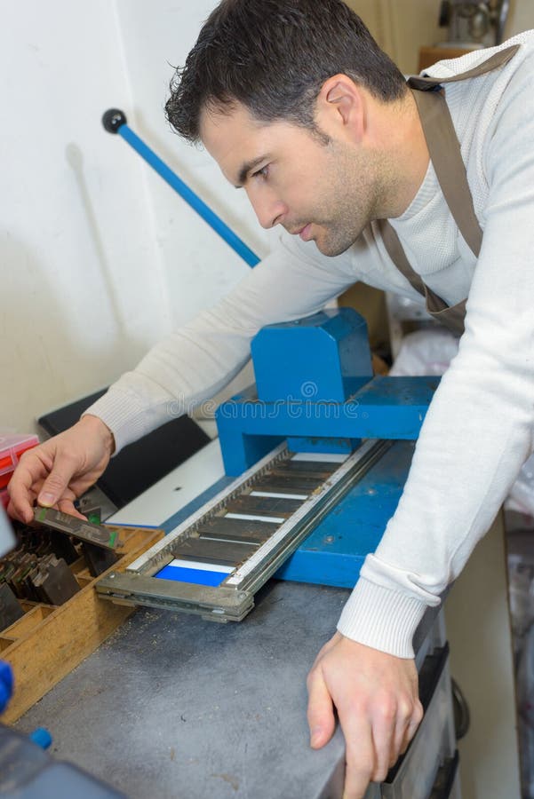 Worker Inspecting the Object Stock Image - Image of procedure, insert ...