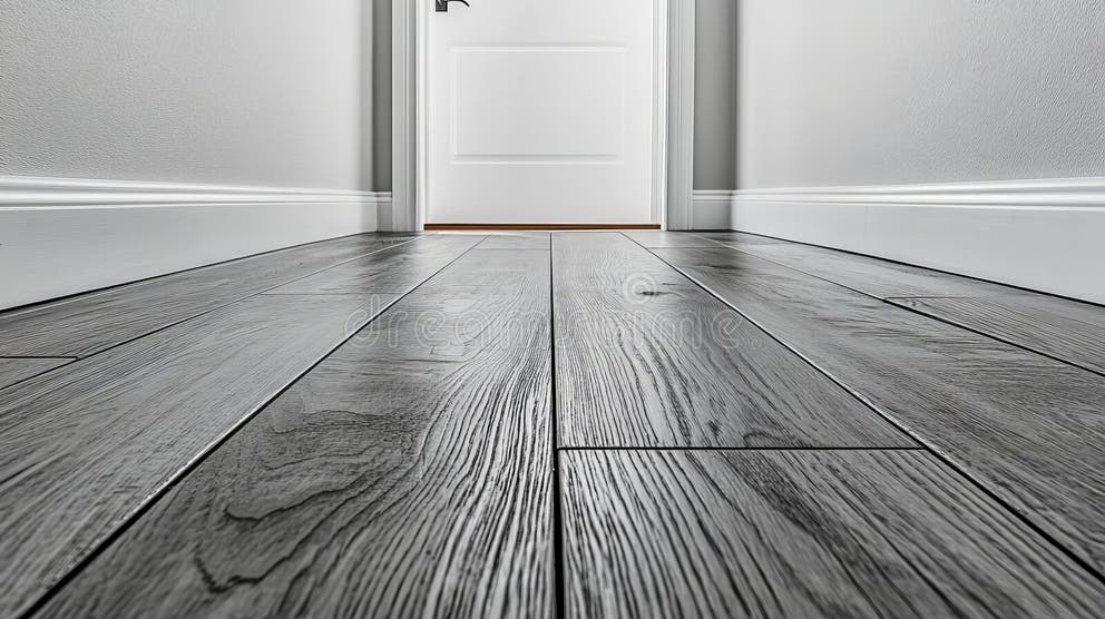 A Worker is Installing Interlocking Laminate Flooring As Part of a Home ...