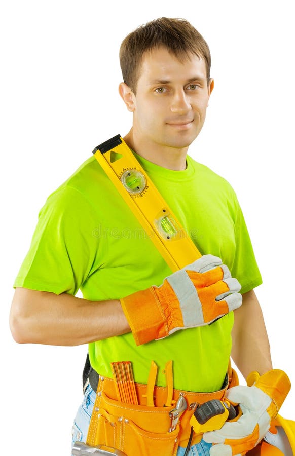 Worker isolated stock image. Image of building, foreman - 31285405