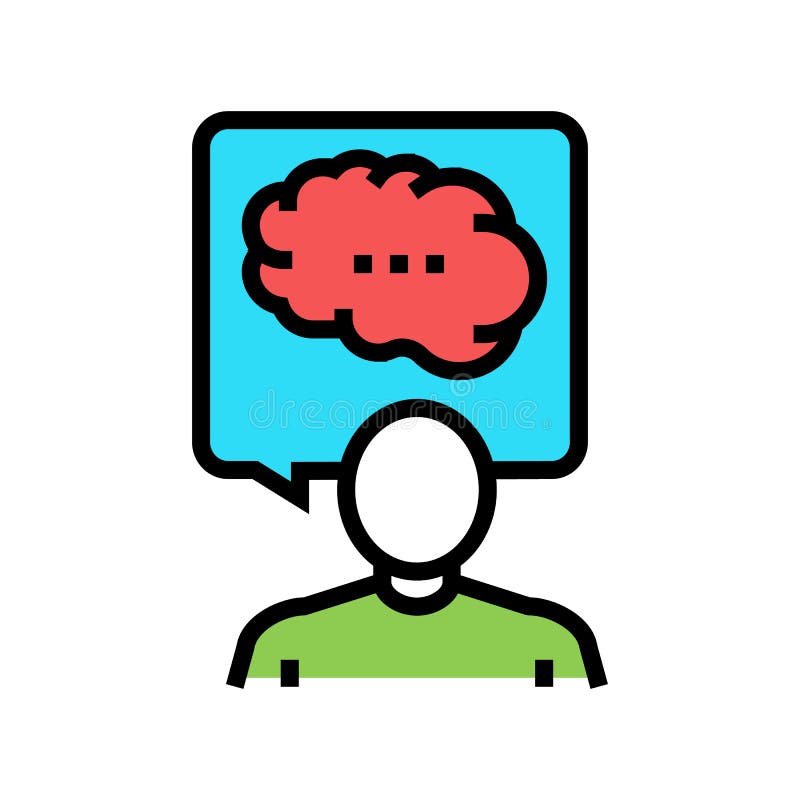 Worker Knowledge Color Icon Vector Flat Illustration Stock Illustration ...