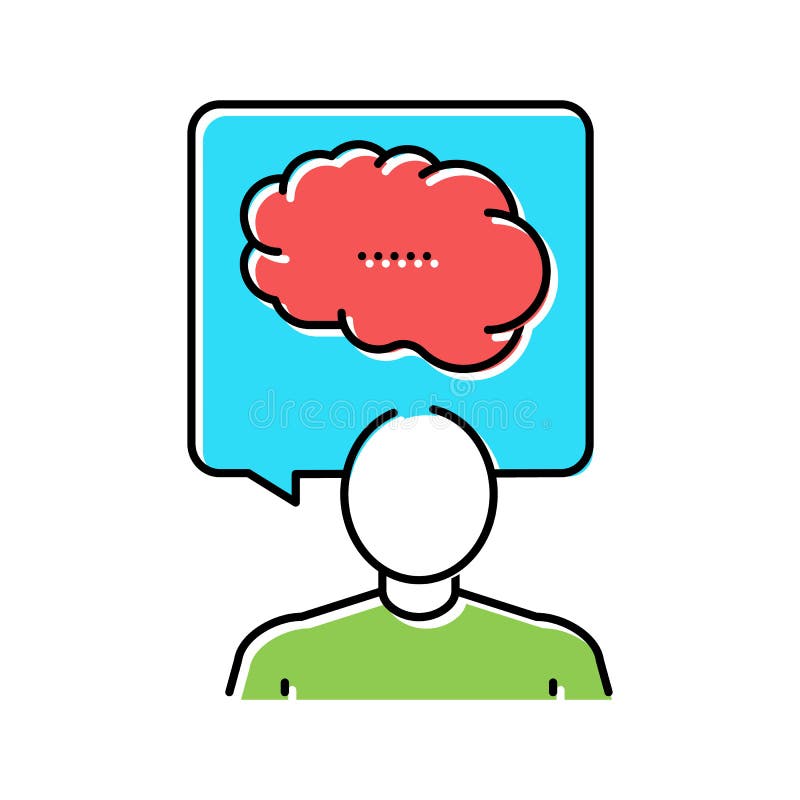 Worker Knowledge Color Icon Vector Flat Illustration Stock Vector ...