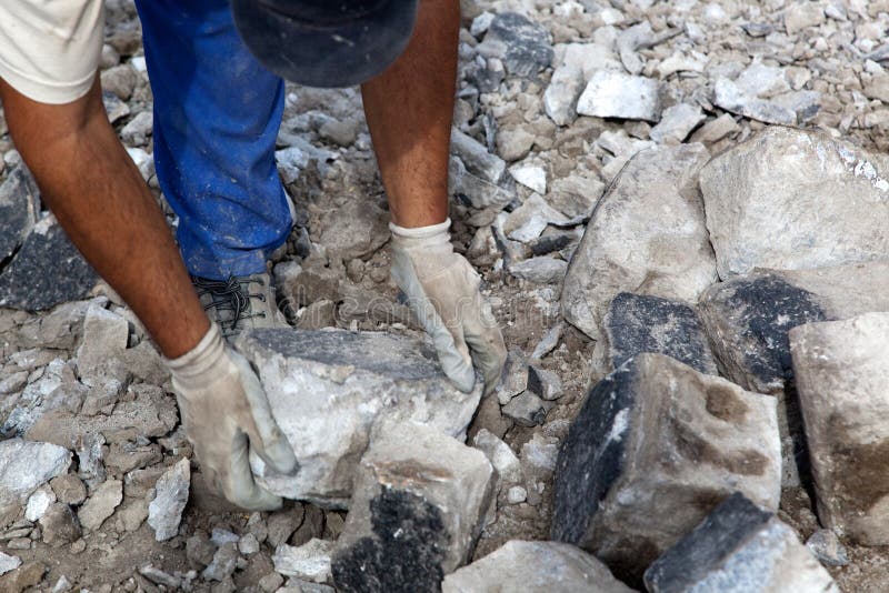 Worker with lifting ropes stock image. Image of fitting - 769897