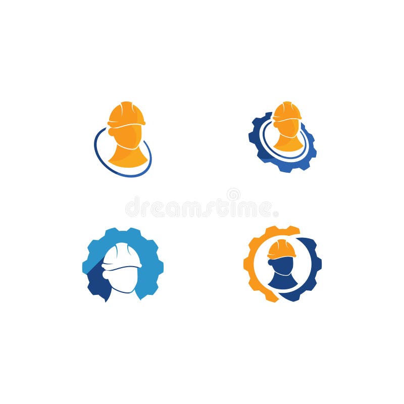 Worker logo stock vector. Illustration of labor, character - 169340962