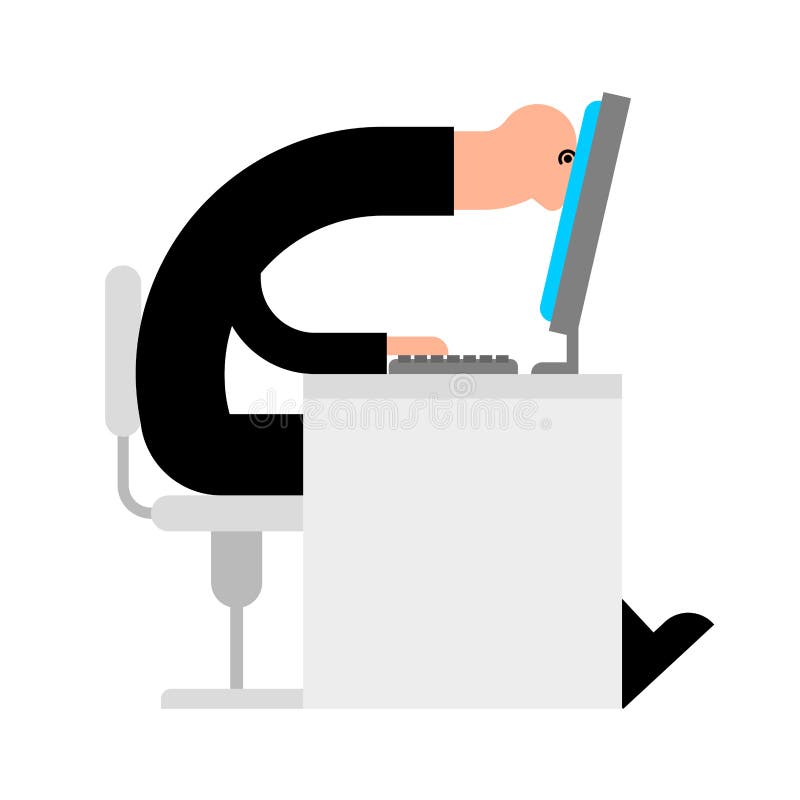 Person Behind Computer Stock Illustrations – 2,194 Person Behind ...