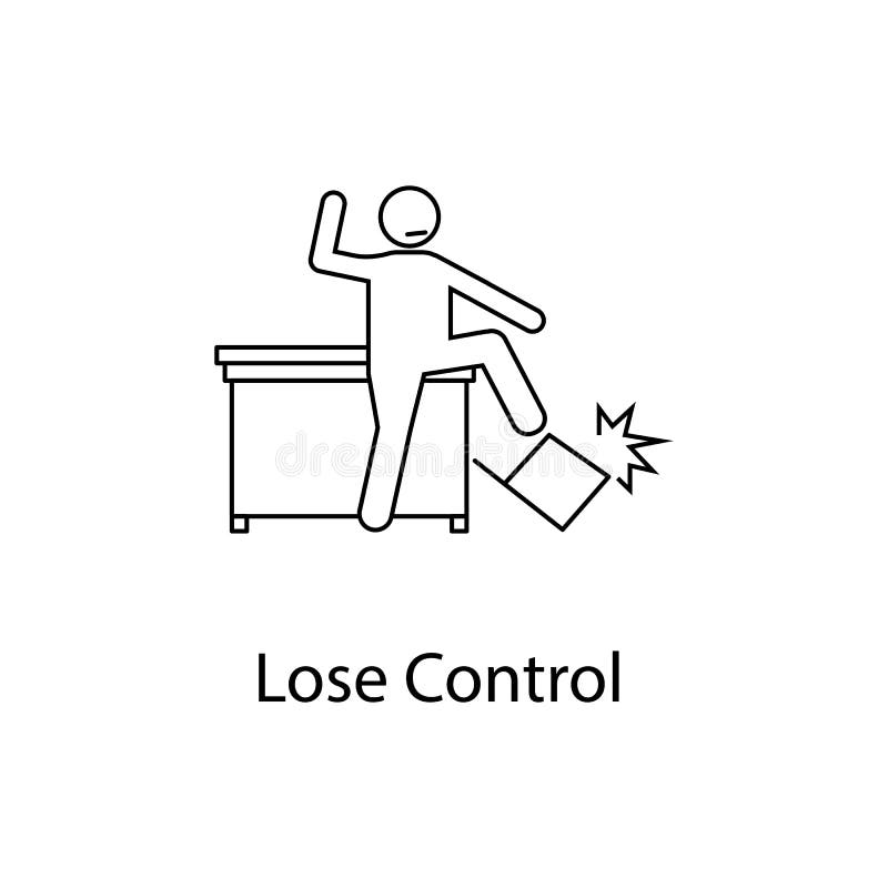 Worker is Losing Control Icon. Element People at the Workplace for ...