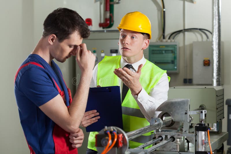 Worker Made a Mistake in a Factory Stock Image - Image of lathe ...