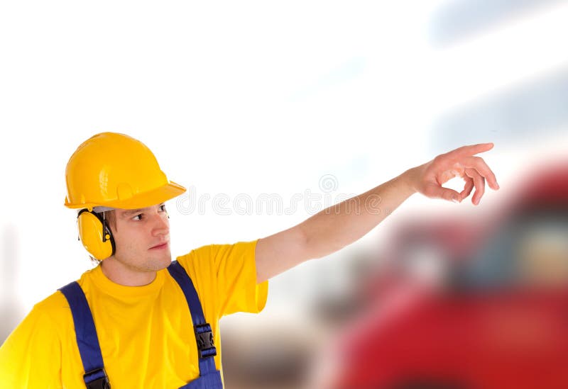 Worker man stock image. Image of gear, builder, project - 24636211