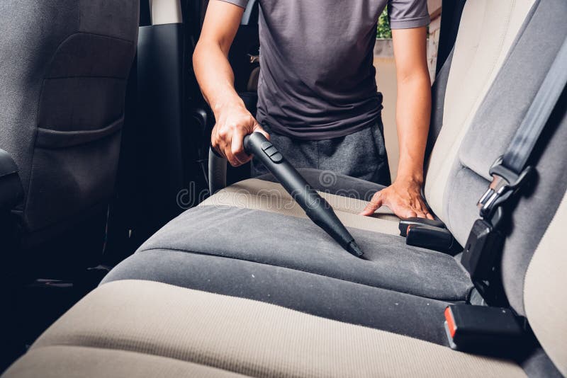 Worker man cleaning dust stock photo. Image of seat - 138957098
