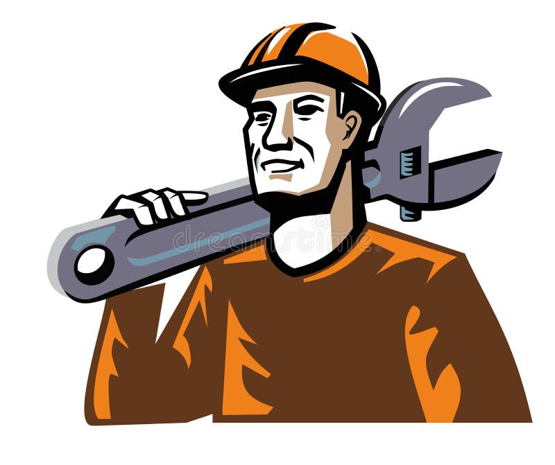 Worker man figure stock vector. Illustration of construction - 69987946