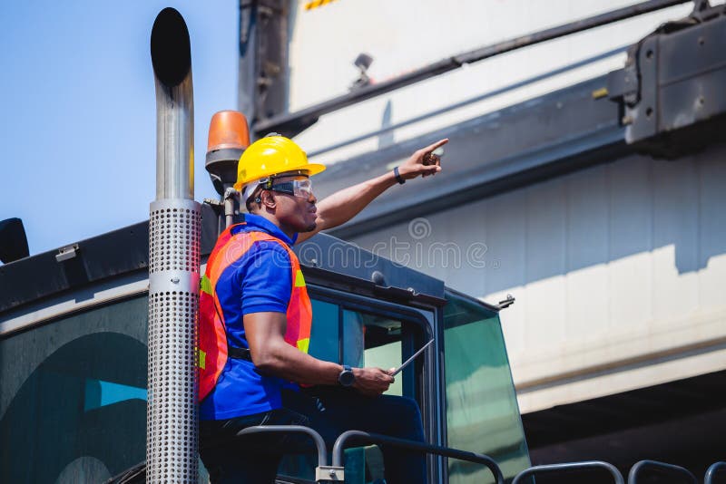 Worker Man in Hardhat and Safety Vest Holding Laptop Standing on ...