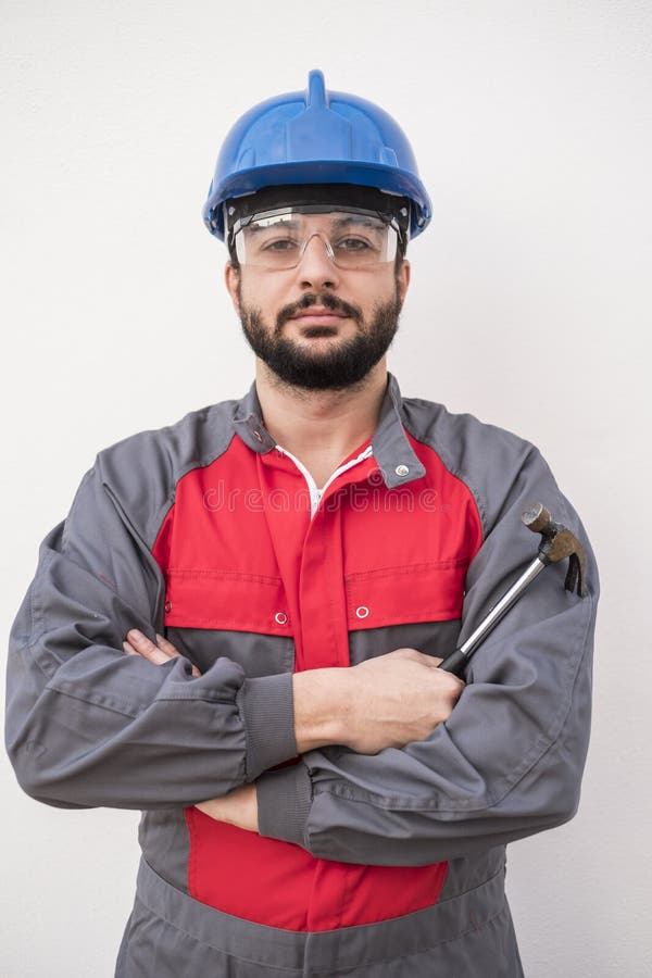 Worker Man at Home with Tool Stock Image - Image of employee, spanish ...
