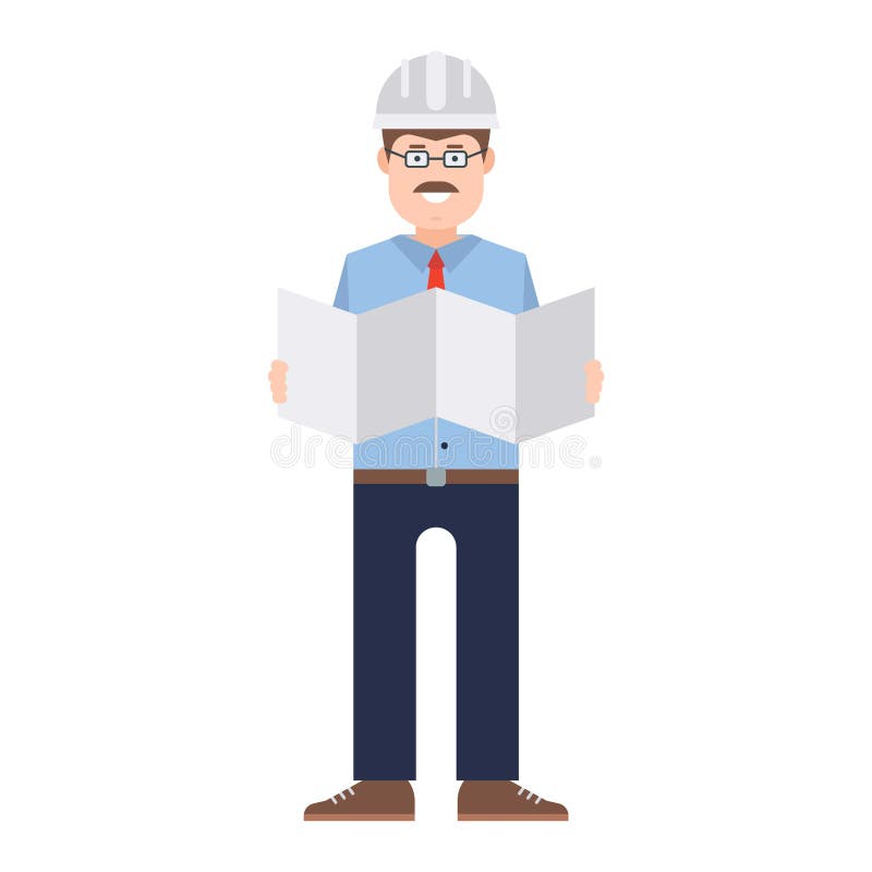 Worker Man Vector Character. Stock Vector - Illustration of flat ...