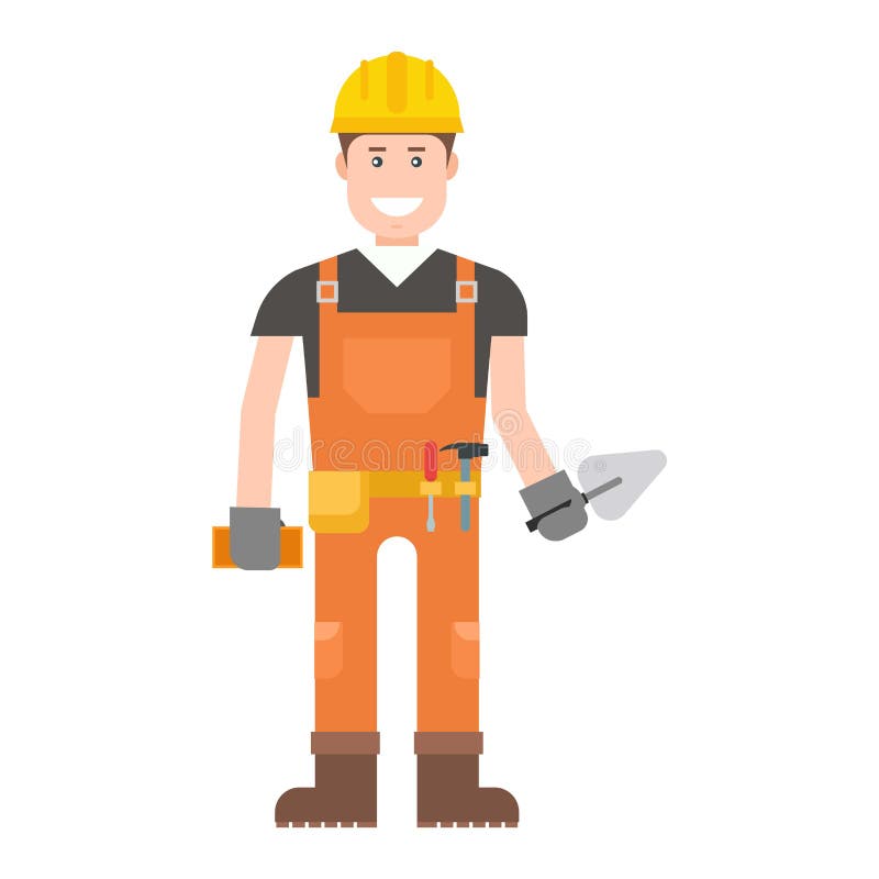 Worker Man Vector Character. Stock Vector - Illustration of people ...