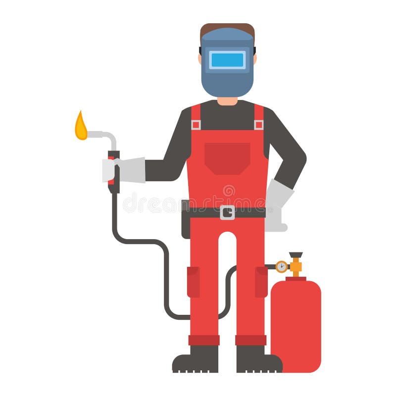 Worker Man Vector Character. Stock Vector - Illustration of equipment ...