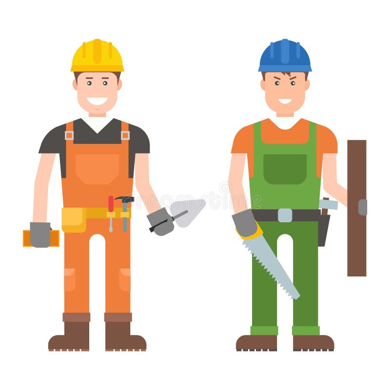 Worker Man Vector Character. Stock Vector - Illustration of industrial ...