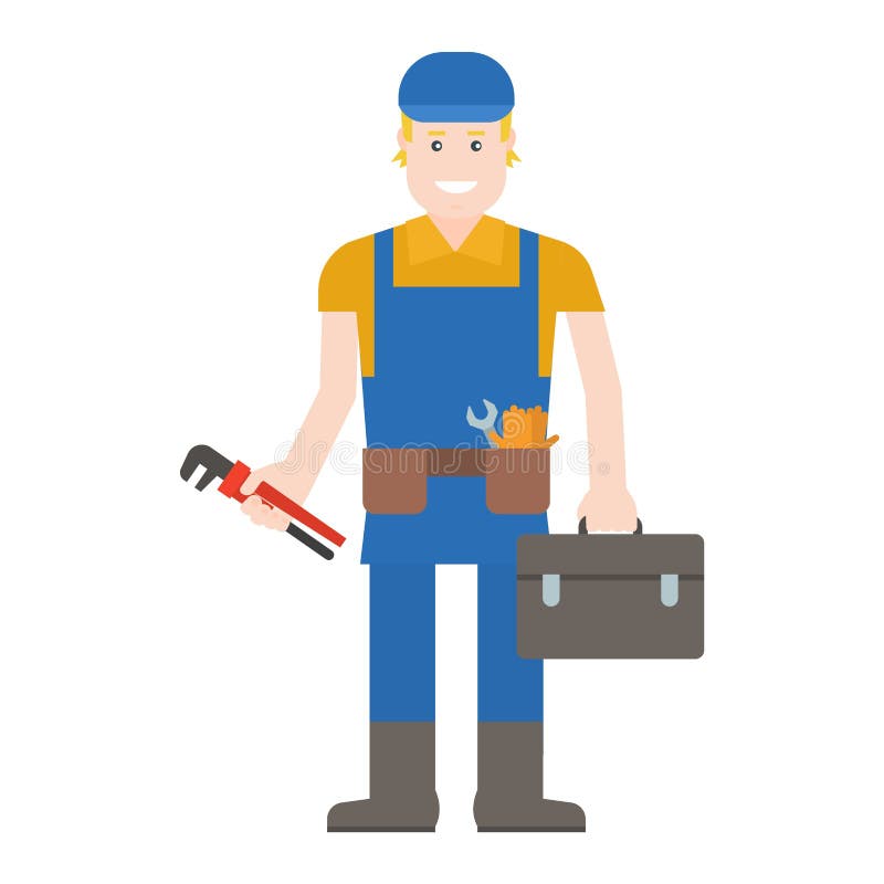 Worker Man Vector Character. Stock Vector - Illustration of concept ...