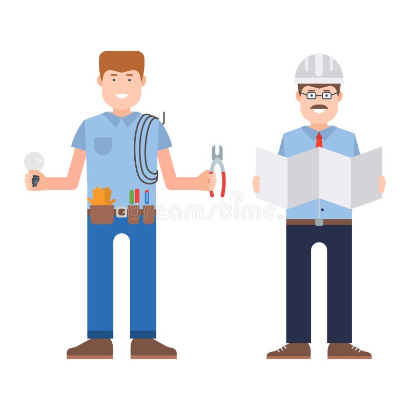 Worker Man Vector Character. Stock Vector - Illustration of icon ...