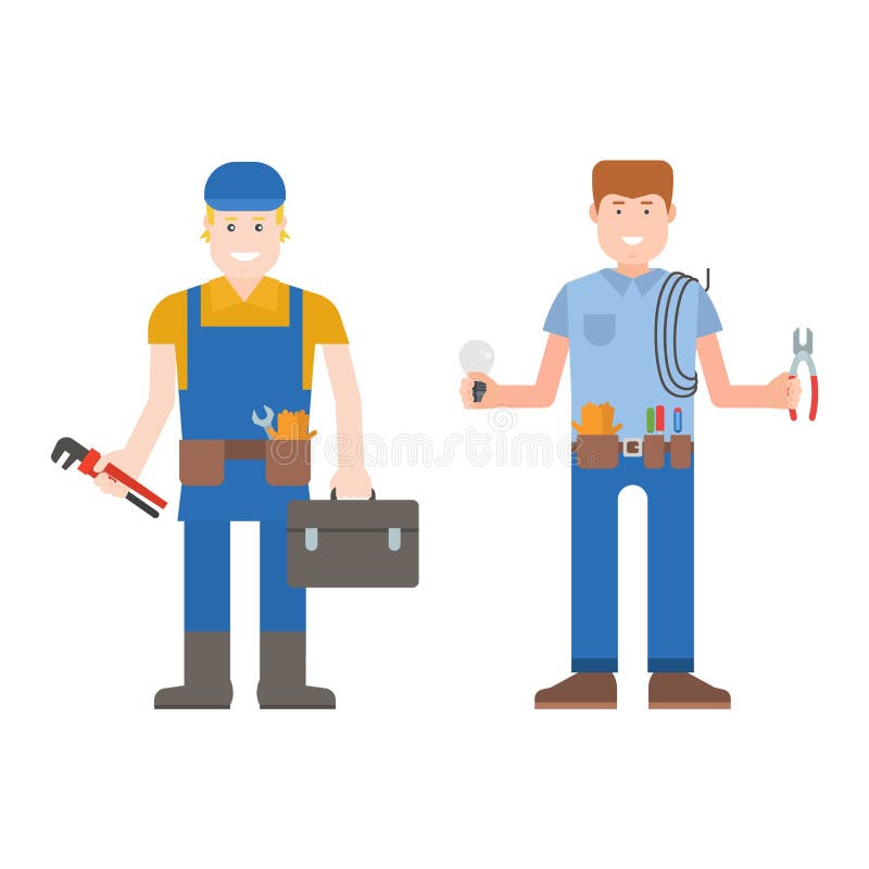 Worker Man Vector Character. Stock Vector - Illustration of icon ...