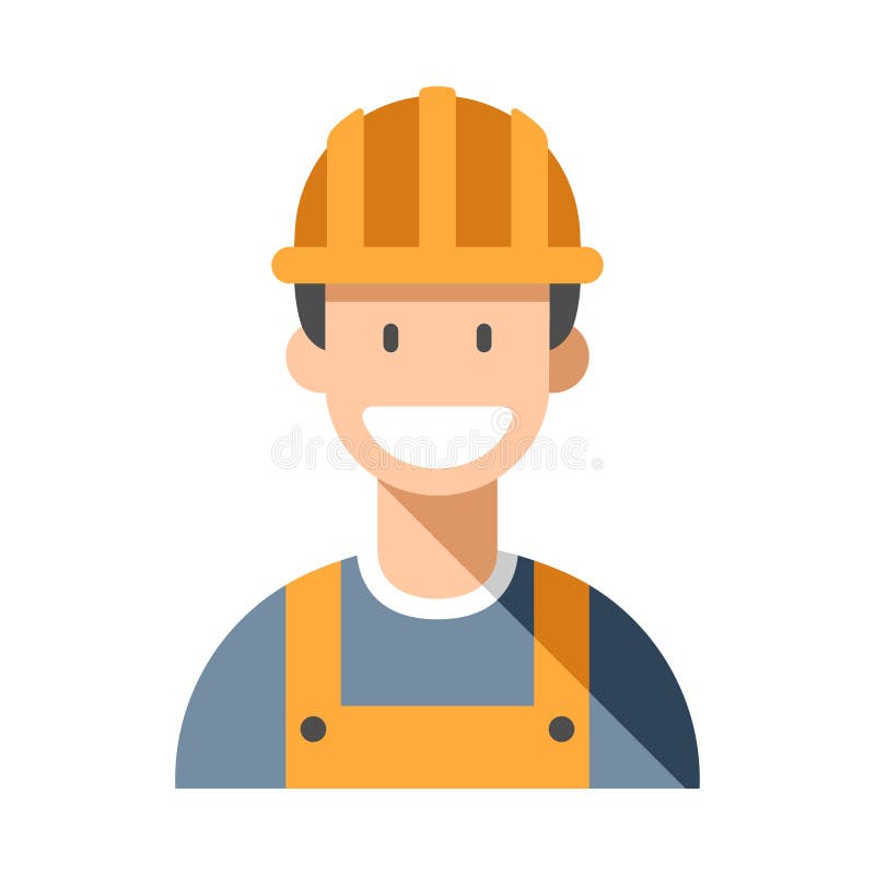 Worker Man Flat Illustration Stock Vector - Illustration of workers ...