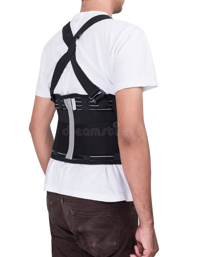 Worker Man Wear Back Support Belts Stock Photo - Image of body ...