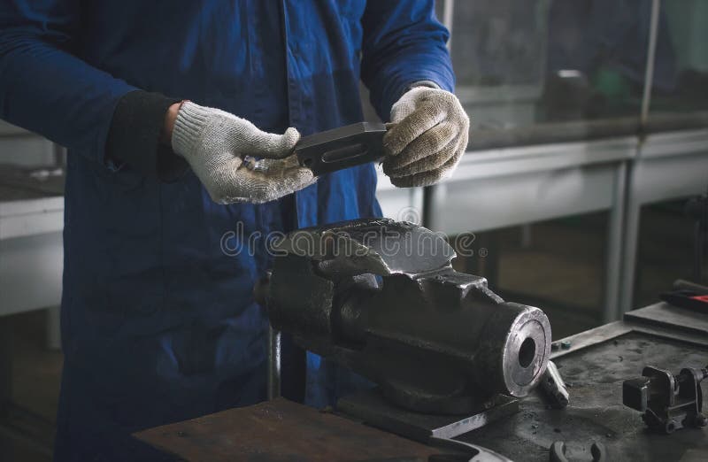Worker. stock image. Image of working, vise, worker - 129466553