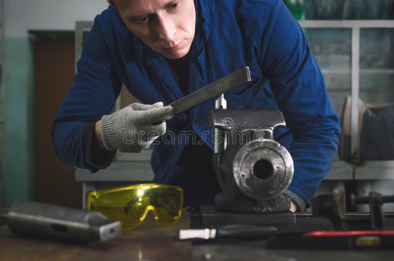 Worker. stock image. Image of working, grip, file, table - 129466081