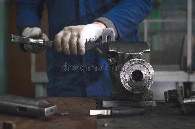 Worker. stock photo. Image of grip, blacksmith, working - 129466432