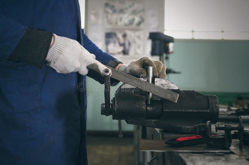 Worker. stock photo. Image of worker, detail, grip, vise - 129467106