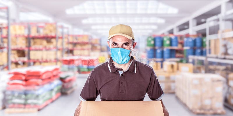 Worker with mask stock photo. Image of pandemic, epidemic - 198522158