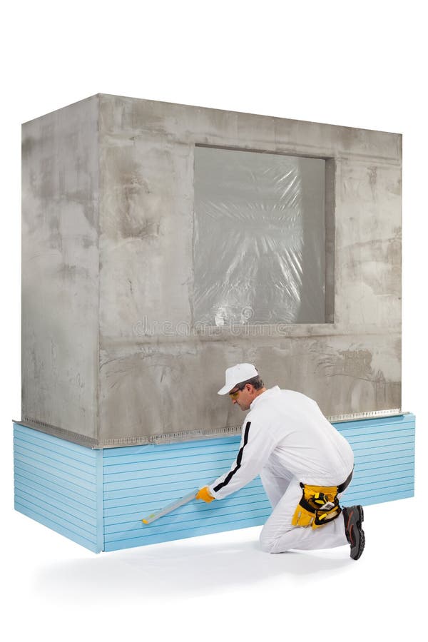 Worker Measuring with a Level Tool Stock Image - Image of instrument ...