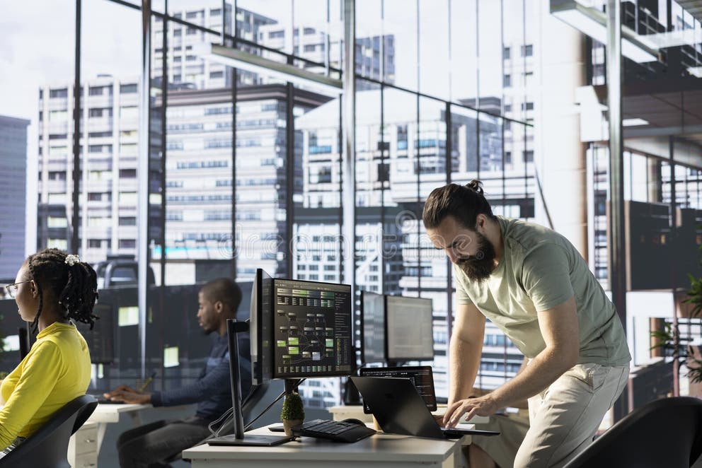 Worker Monitoring and Maintaining Company Systems Using Notebook Stock ...