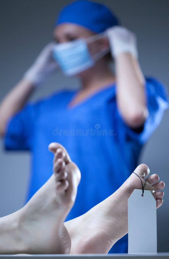 Worker of Morgue and Labeled Corpose Stock Photo - Image of foot ...
