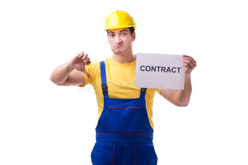 Worker Not Happy with His Employment Contract Stock Photo - Image of ...
