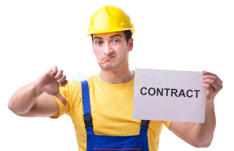 Worker Not Happy with His Employment Contract Stock Image - Image of ...