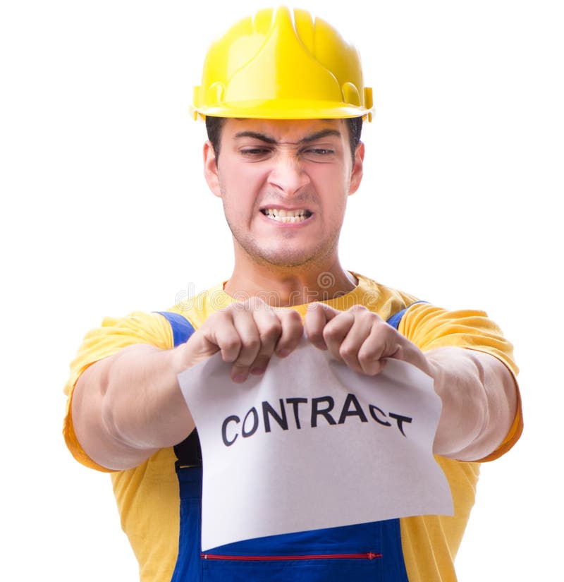 Worker Not Happy with His Employment Contract Stock Photo - Image of ...