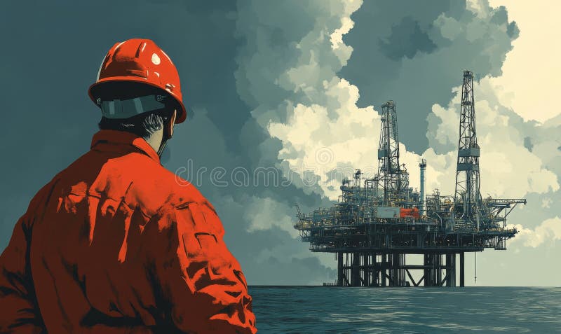 Observing Offshore Oil Rig Operations Stock Illustrations – 19 ...