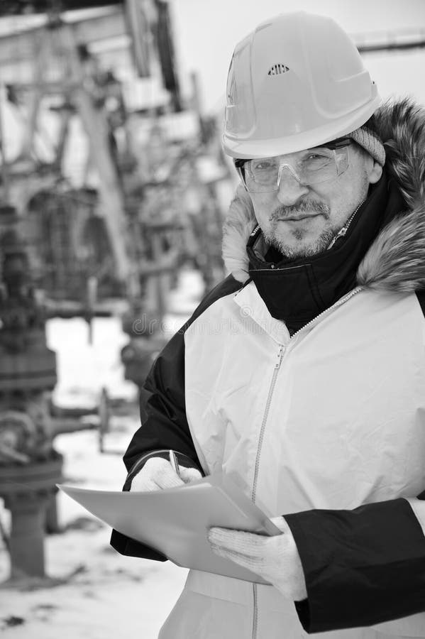 Worker in an Oil field stock photo. Image of caucasian - 32677944