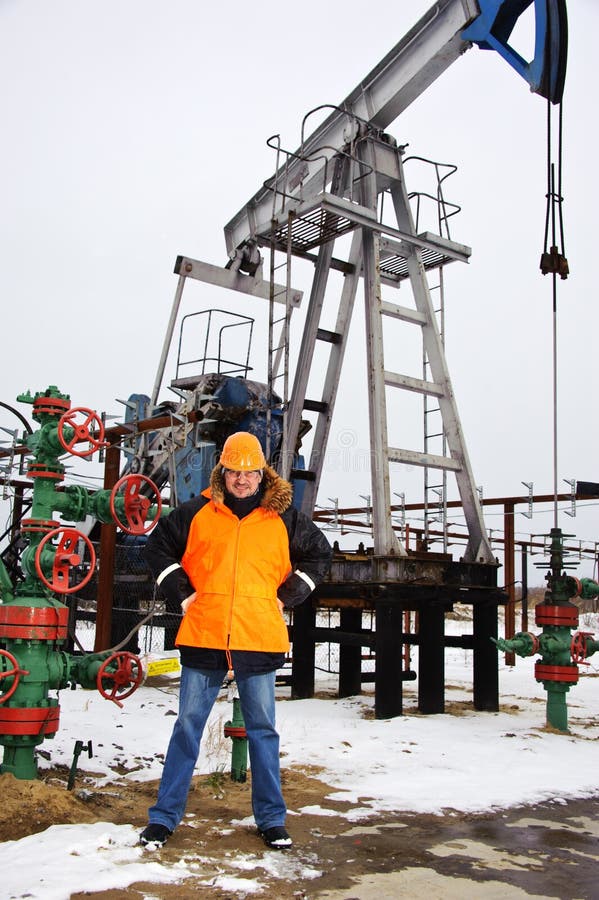 Engineer in an Oil field stock photo. Image of petroleum - 21464962