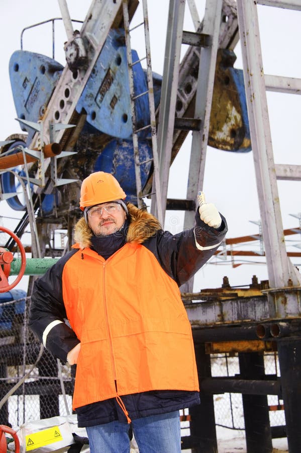 Engineer in an Oil field stock photo. Image of petroleum - 21464962