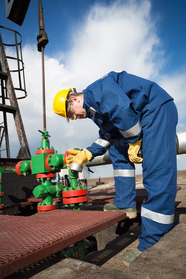 Construction and Oil Field Worker Stock Photo - Image of tool, industry ...