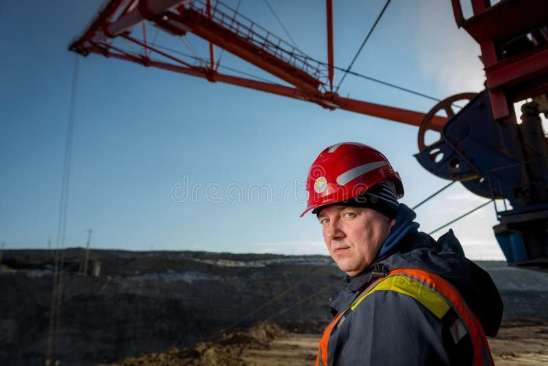 Excavator at Work in Open Pit Editorial Image - Image of digger, coal ...