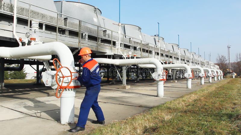 Worker Draws Red Arrows stock footage. Video of power - 52300312