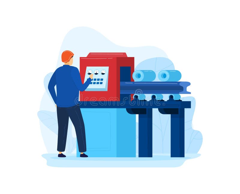 Technician Operating Machinery Stock Illustrations – 554 Technician ...