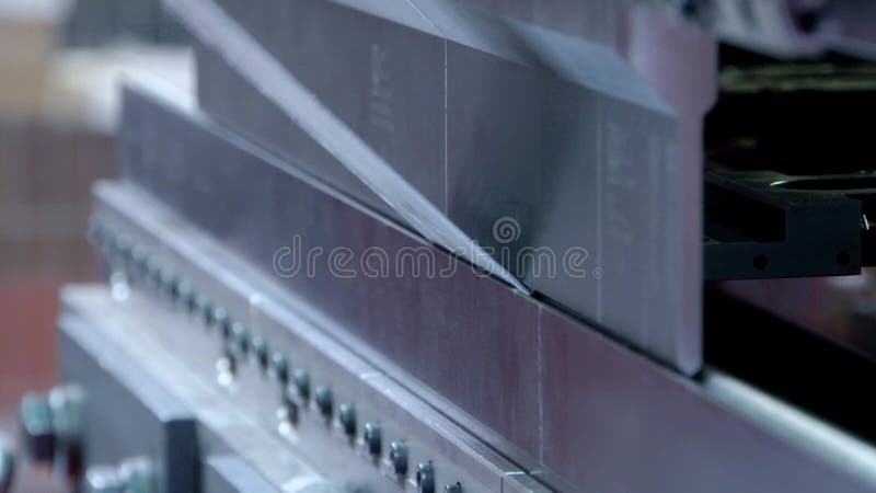 Operator Bending Metal Sheet by Sheet Bending Machine Stock Video ...