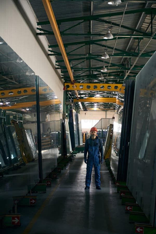 Window Production Master in a Workshop at His Workplace Stock Image ...