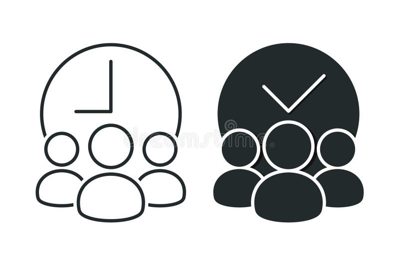 Worker Overtime, Attendance Icon. Illustration Vector Stock Vector ...