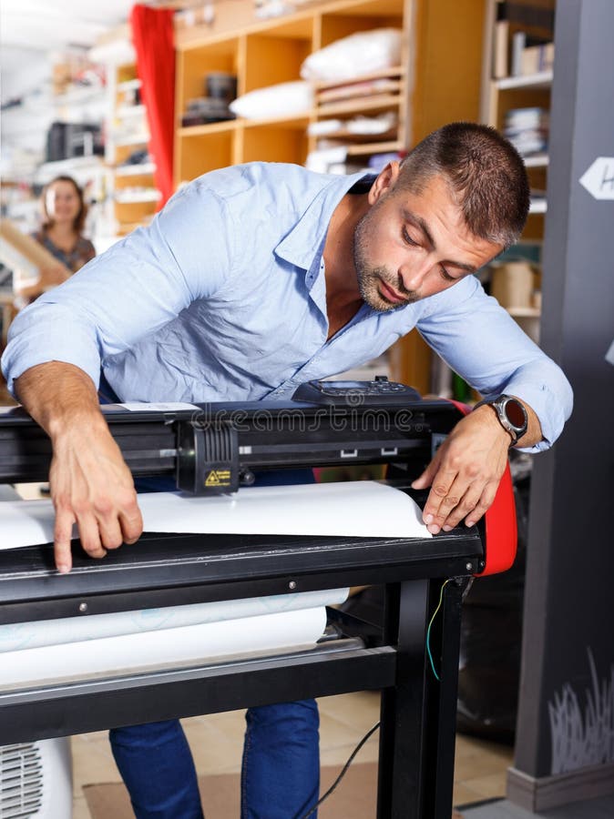 Worker Paper Print Work Place Stock Image - Image of plant, printer ...