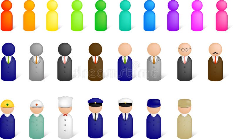 Worker pictogram icon set stock vector. Illustration of worker - 160482182